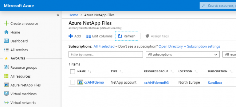 Azure NetApp Files | Mashford's Musings