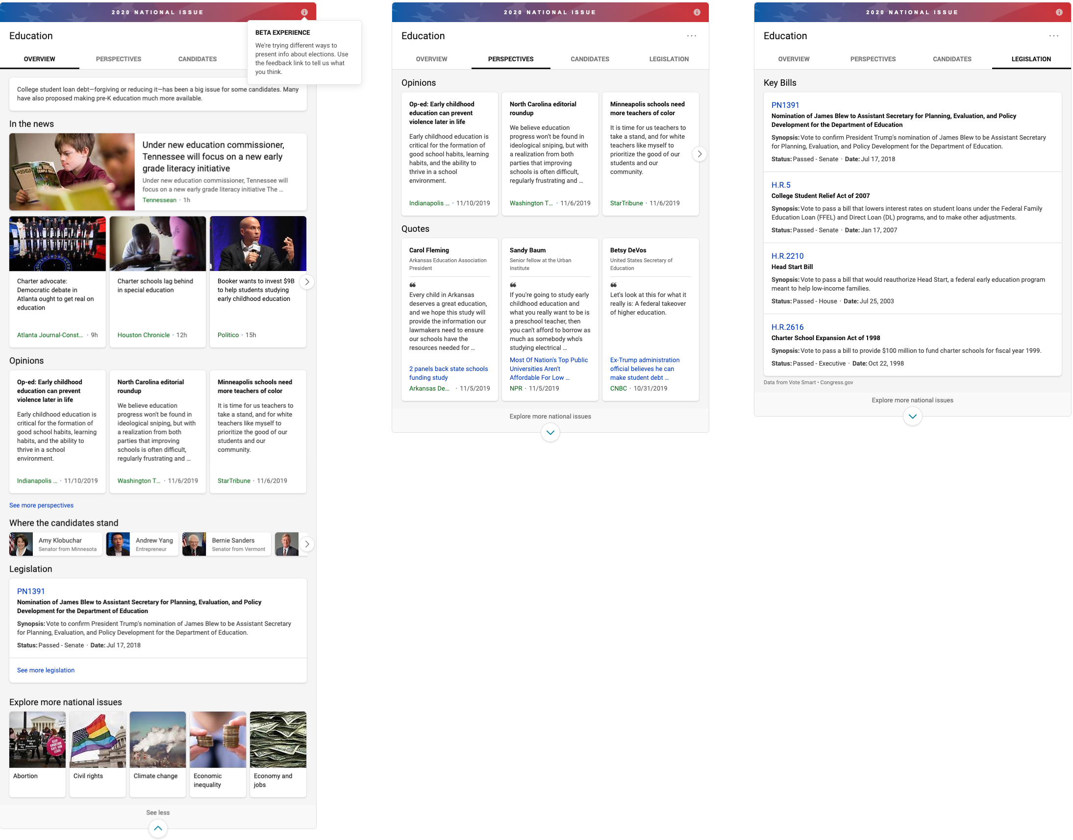 Bing 2020 US Elections Experience (Beta) | Mashford's Musings